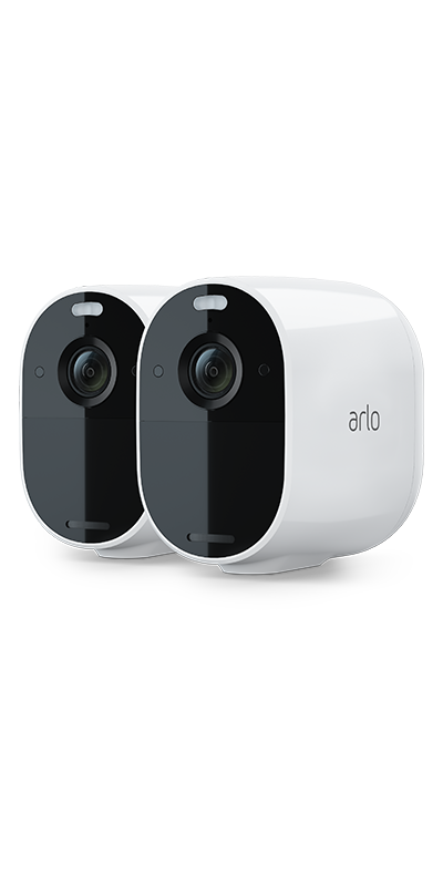 ARLO ESSENTIAL SPOTLIGHT CAMERA, 2 CAMERA KIT - WHITE - NEW